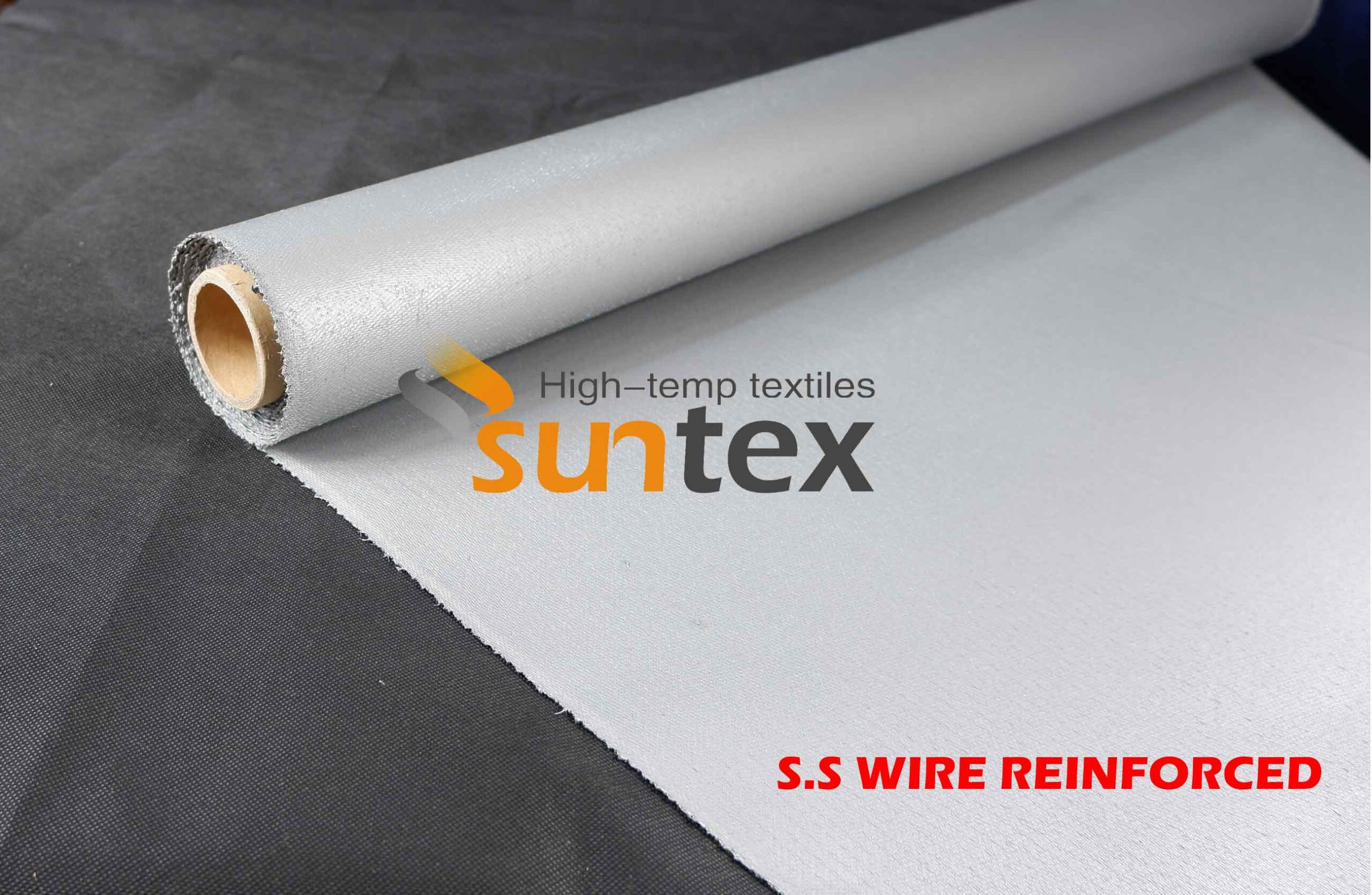 Silicone Coated Fiberglass Fabric with S.S Wire Reinforced - Good Offer!