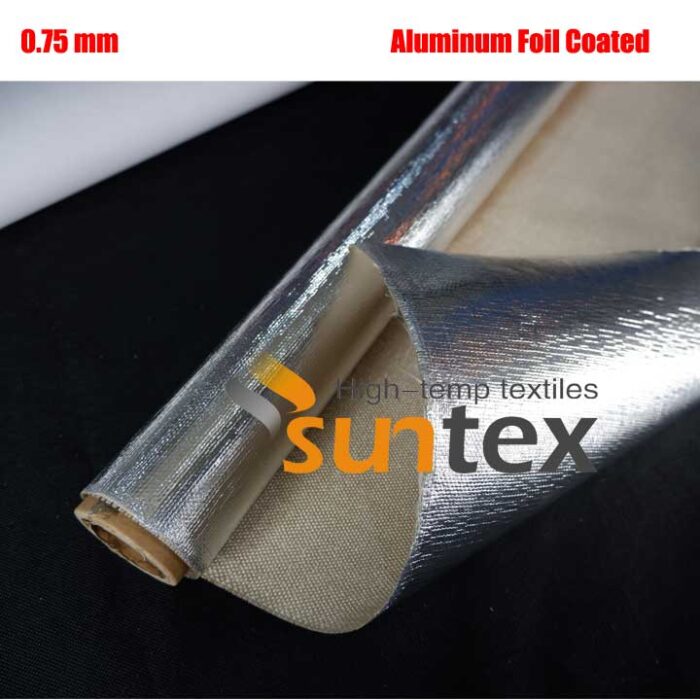 Heat Reflecting 0.75mm Aluminum Foil Coated Fiberglass Fabric - Suntex