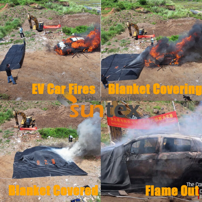 How to use EV car fire blanket?